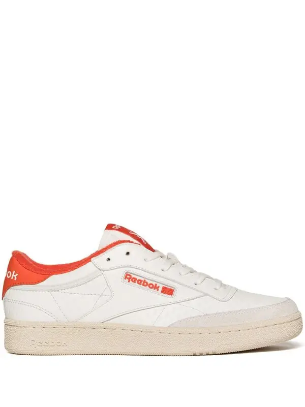 REEBOK Club C Embossed Leather Sneakers - White