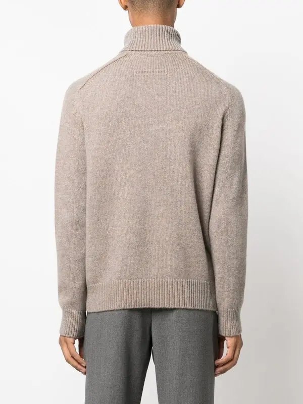 Zegna Roll-neck Jumper - Neutrals
