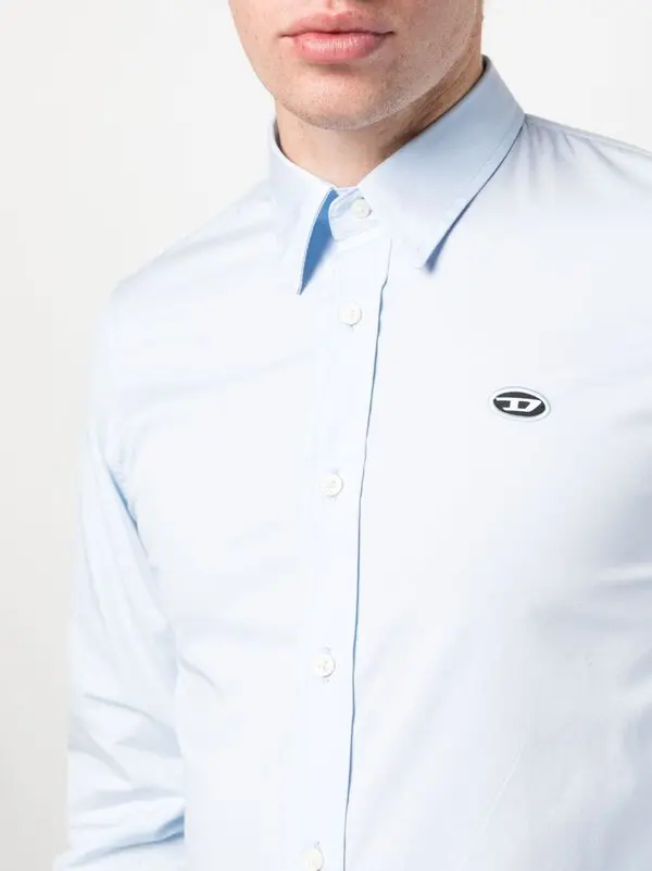 DIESEL® Logo-patch Long-sleeve Shirt