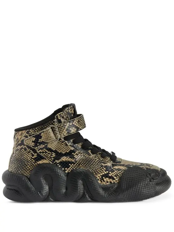 GIUSEPPE ZANOTTI Cobras Snake-effect Mid-top Sneakers