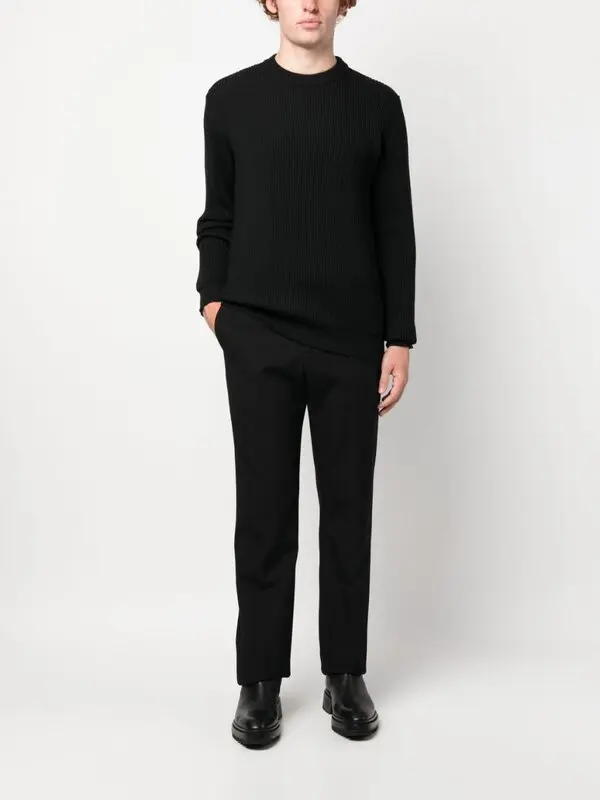 ROBERTO COLLINA Crew-neck Ribbed-knit Jumper