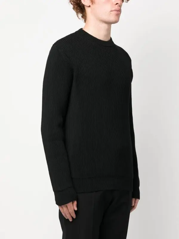 ROBERTO COLLINA Crew-neck Ribbed-knit Jumper