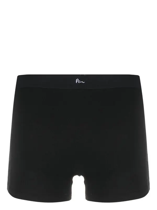 Paul Smith Logo-print Organic Cotton Boxers - Black