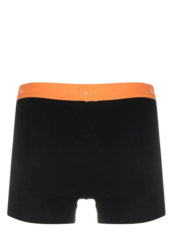 Paul Smith Logo-waistband Organic Cotton Boxers - Black