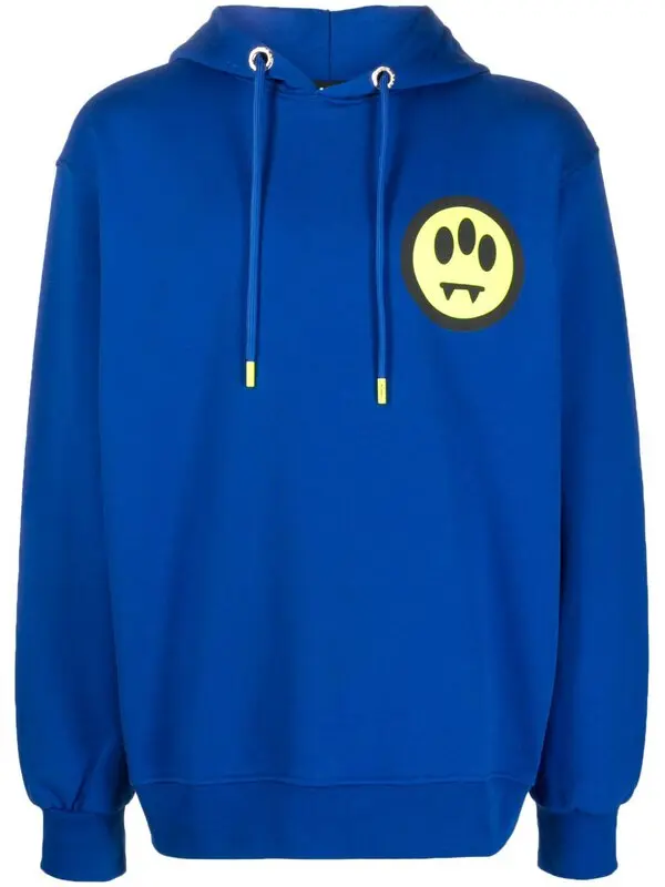 BARROW Logo-print Hoodie - Blue
