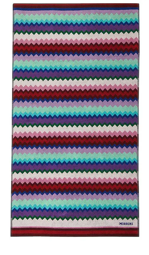 Missoni Chantal Beach Towel In Purple - Multicolor
