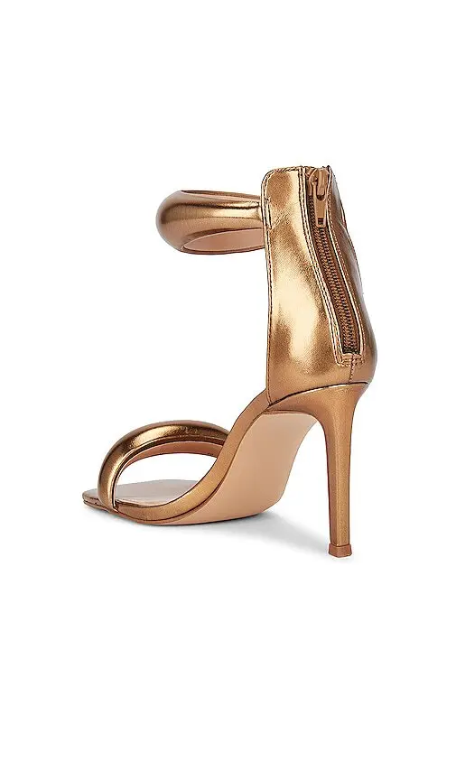 knee length dresses for ladies Partay Metallic Leather Sandal  Footnotes