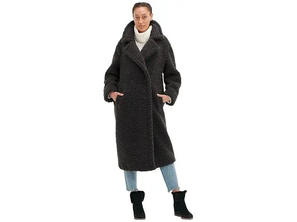 UGG Gertrude Long Teddy Coat - Black