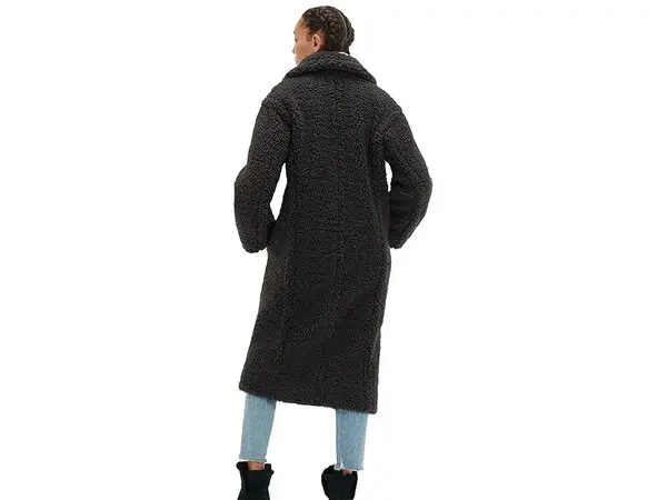 UGG Gertrude Long Teddy Coat - Black