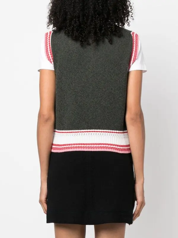 BARRIE Sleeveless Cashmere Cardigan