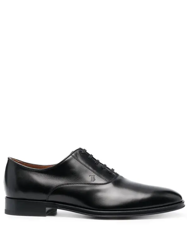 TOD'S Francesina Leather Oxford Shoes - Black