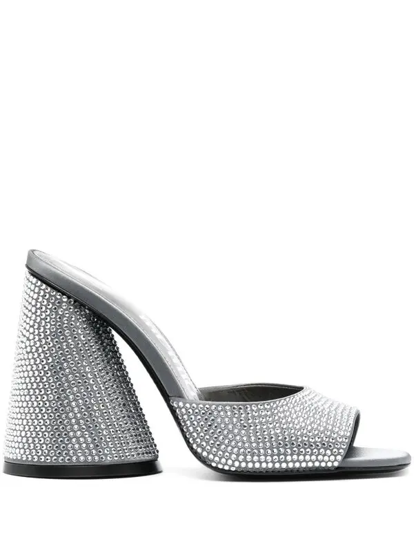 Attico Luz Embellished Sandals - Grey