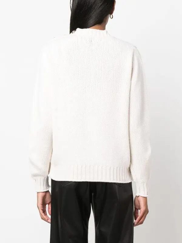 BARRIE Button-detailed Cashmere Jumper - Neutrals