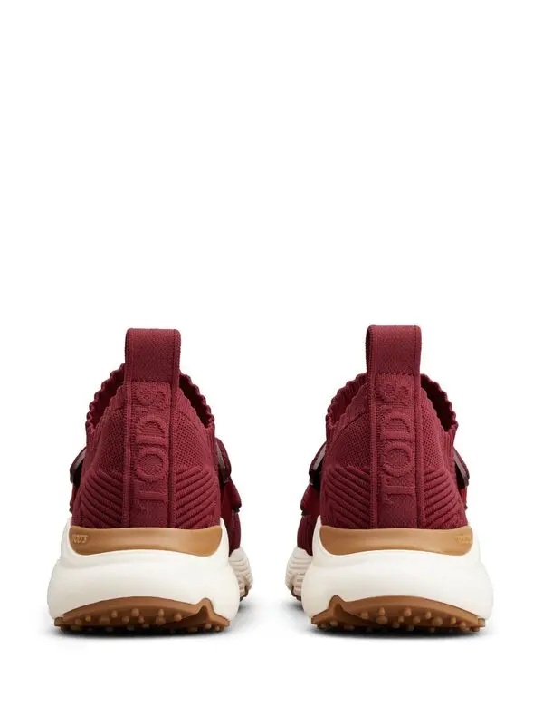 TOD'S Logo-strap Almond-toe Sneakers - Red