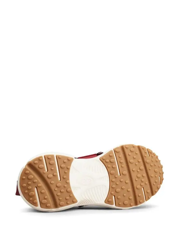 TOD'S Logo-strap Almond-toe Sneakers - Red
