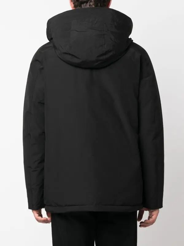 Woolrich Arctic Button-up Hooded Down Jacket - Black