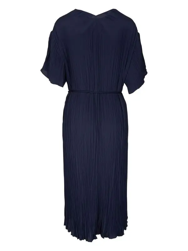 vince blue pleated dress Vince Relaxed Crushed Slip Dress - Blue