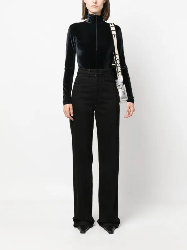 Filippa K Zip-up Velvet Bodysuit