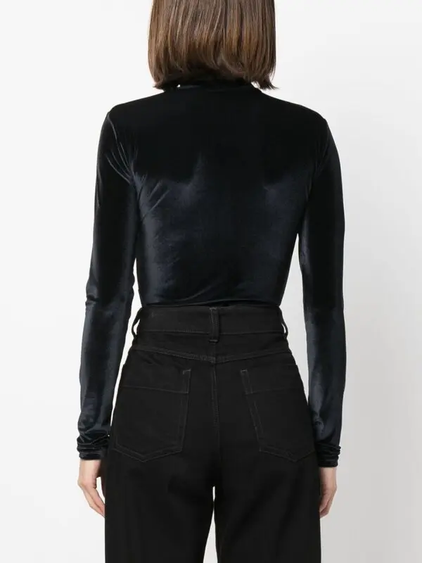 Filippa K Zip-up Velvet Bodysuit