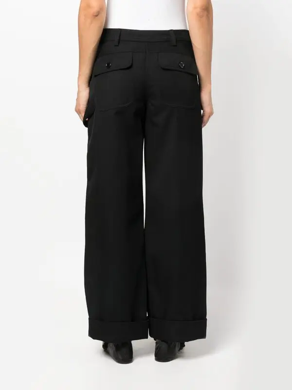Simone Rocha Virgin Wool-blend Wide-leg Trousers