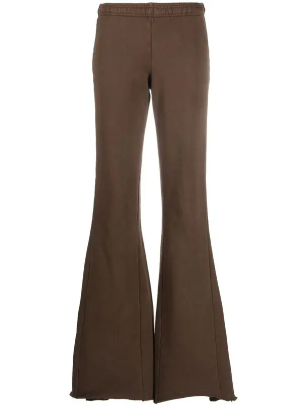 ENTIRE STUDIOS Washed-effect Flared Trousers - Brown