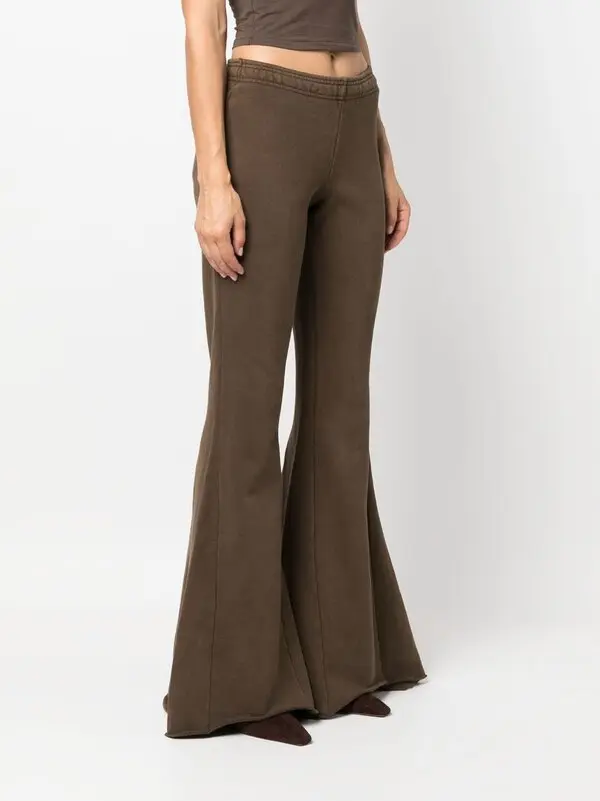ENTIRE STUDIOS Washed-effect Flared Trousers - Brown