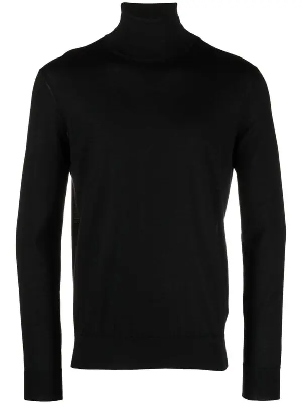 Zegna Fine Knit Roll-neck Jumper - Black