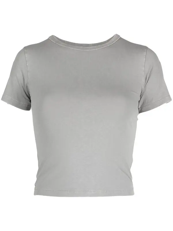 ENTIRE STUDIOS Round-neck Cropped T-shirt - Grey