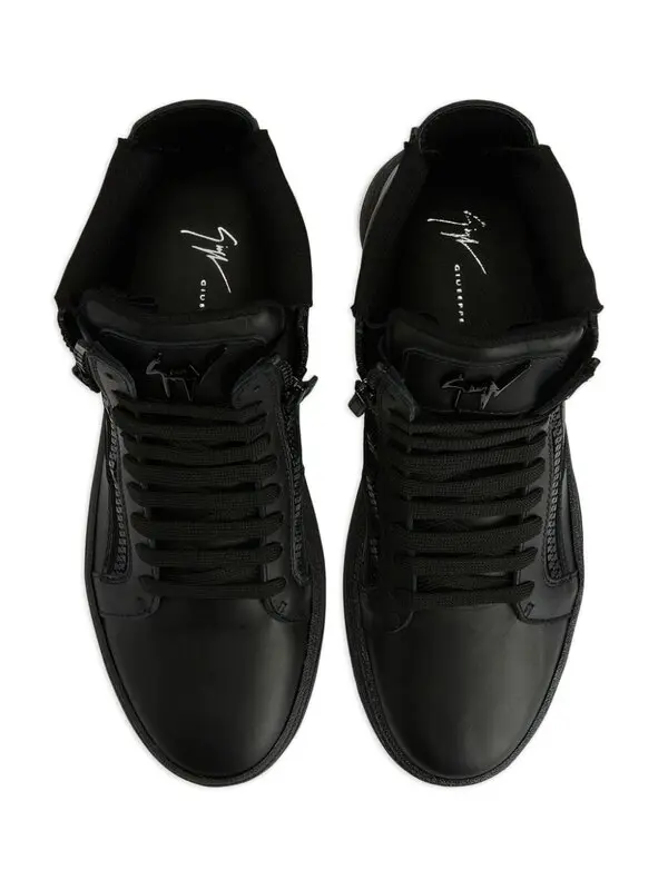 GIUSEPPE ZANOTTI Leather High-top Sneakers