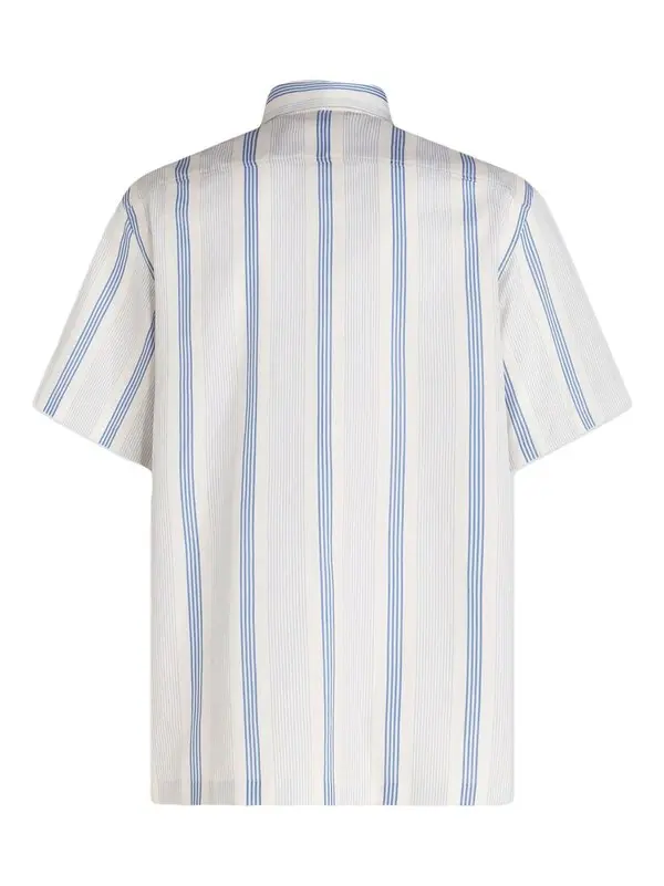 Etro Pegaso Logo-embroidered Cotton Shirt - White