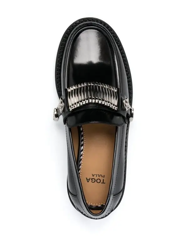 Toga Buckle-detail Leather Loafers