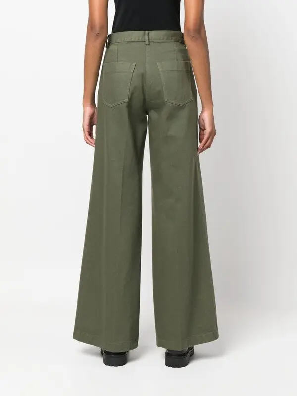 Aspesi Wide-leg High-waisted Trousers