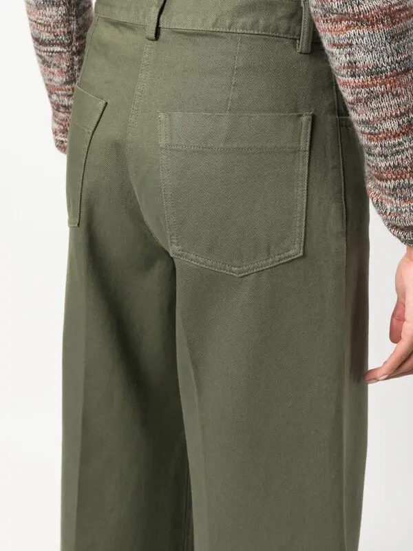 Aspesi Wide-leg High-waisted Trousers