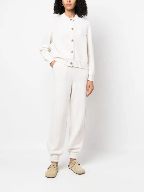 BARRIE Button-up Cashmere Cardigan - Neutrals