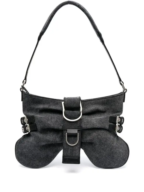 Blumarine Small Butterfly Shoulder Bag - Grey