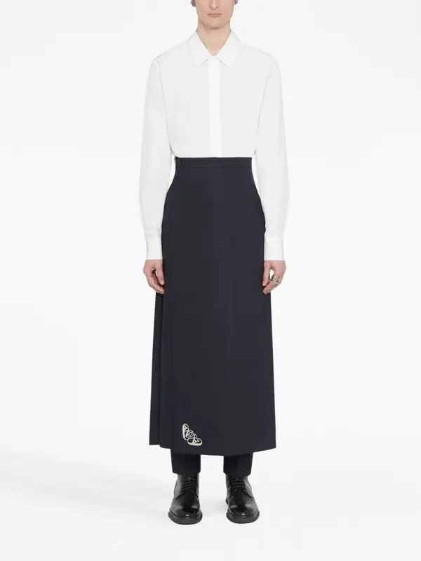 Alexander McQueen Logo-print Pleated Kilt