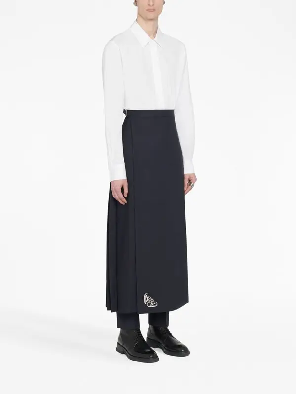 Alexander McQueen Logo-print Pleated Kilt