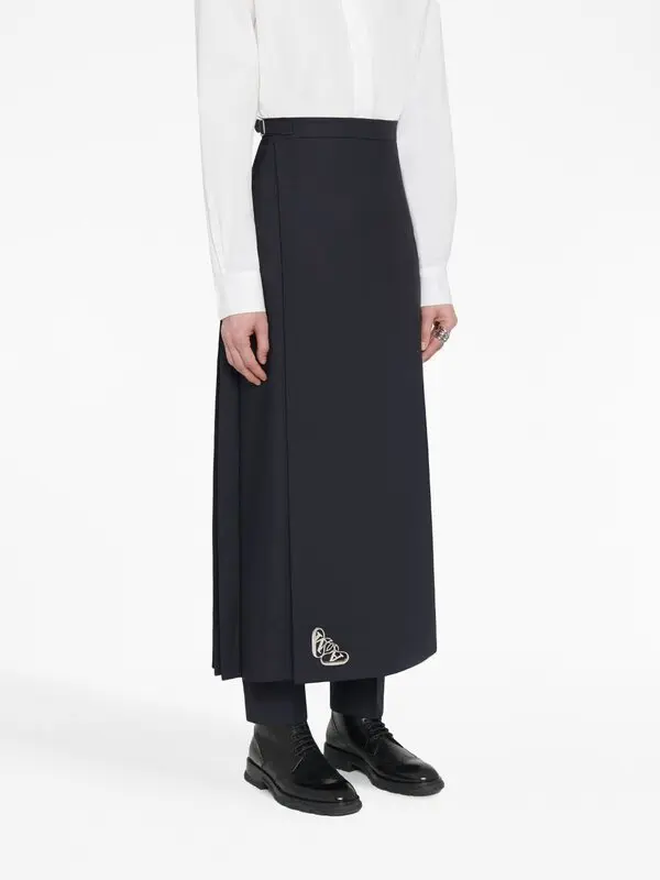 Alexander McQueen Logo-print Pleated Kilt
