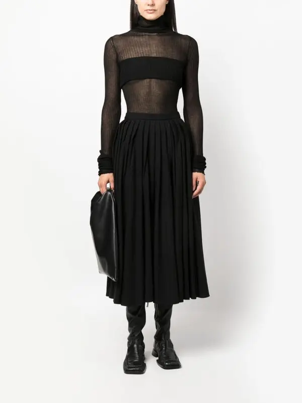 QUIRA High-neck Ribbed Top