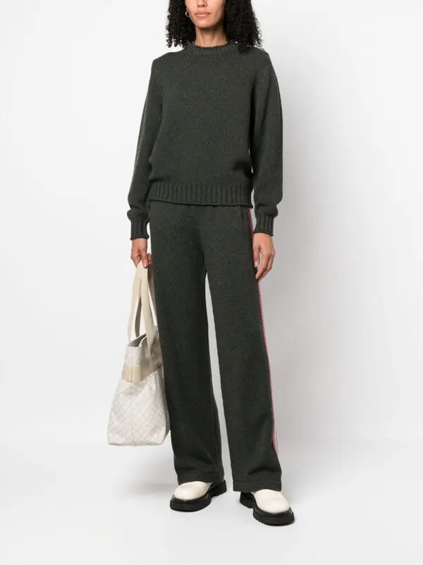 BARRIE Button-detail Cashmere Jumper - Green