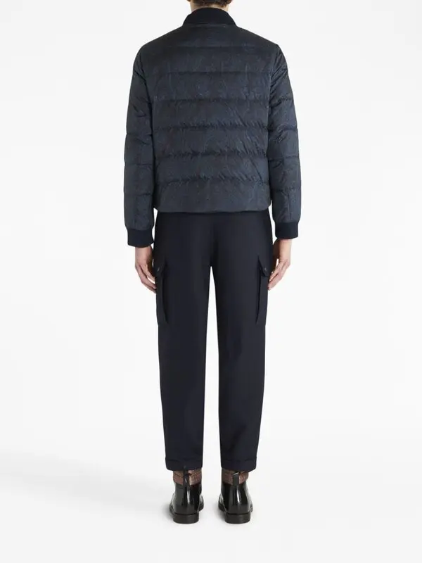 Etro Paisley-print Padded Jacket - Blue