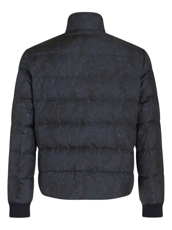 Etro Paisley-print Padded Jacket - Blue