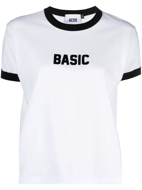 Gcds Logo-print Cotton T-shirt - White