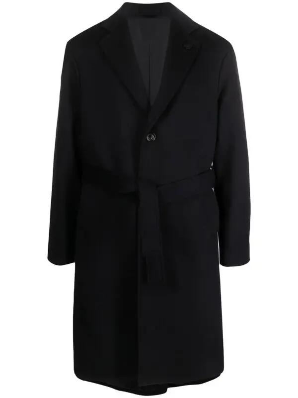 LARDINI Tied-waist Wool Coat