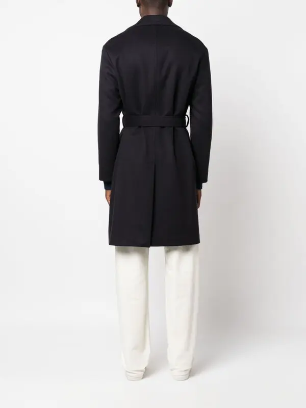 LARDINI Tied-waist Wool Coat