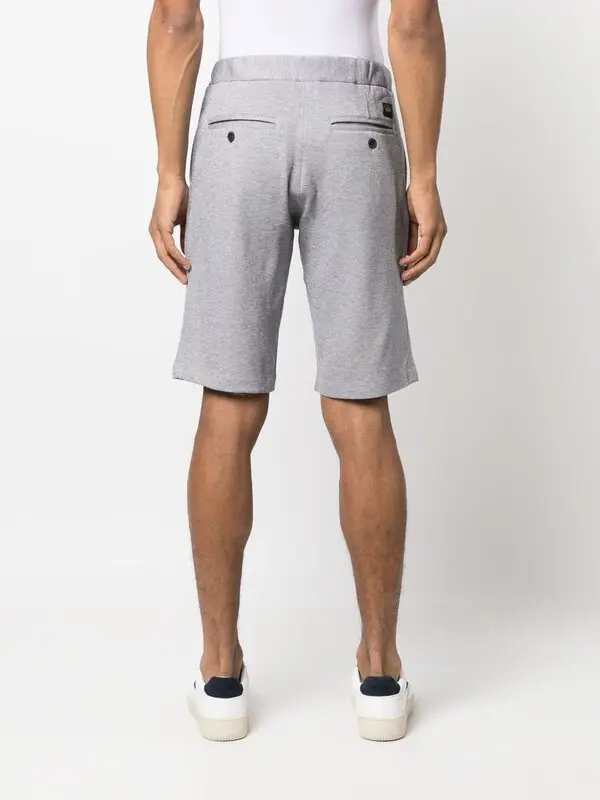 Paul & Shark Mélange-effect Drawstring-waist Shorts
