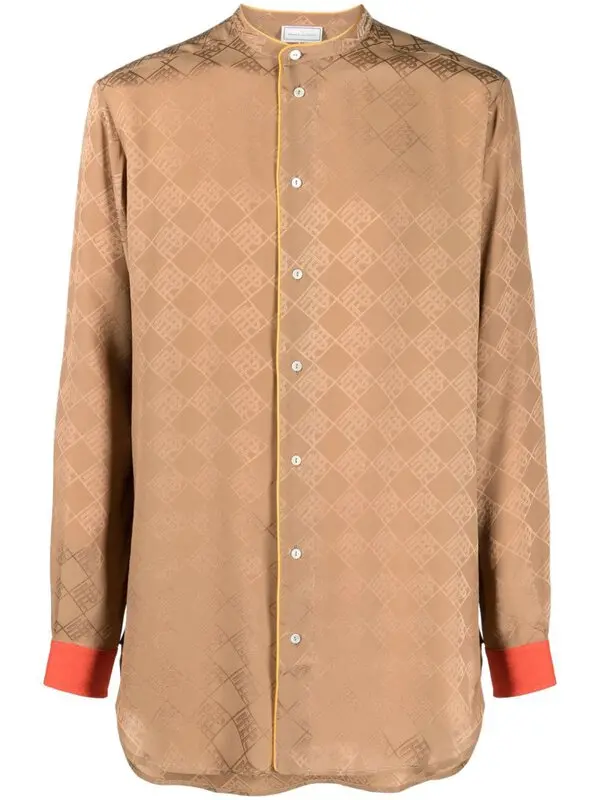 PIERRE-LOUIS MASCIA Monogram Silk Shirt