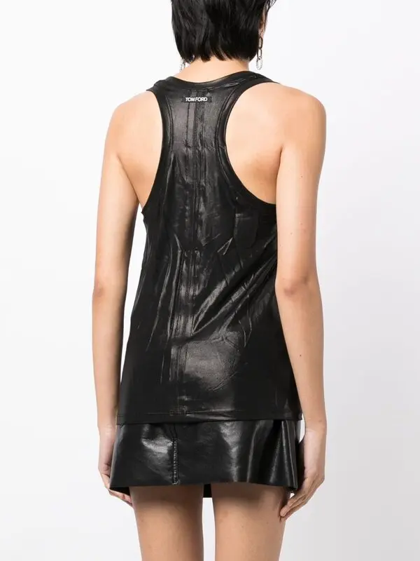 TOM FORD Laminated Tank Top - Black