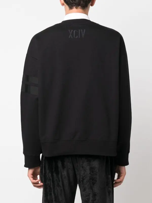 Gcds Flocked-logo Cotton Sweatshirt