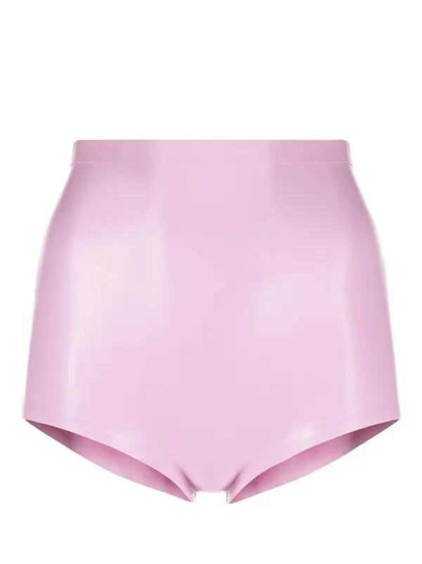 MAISON MARGIELA High-waisted Latex Briefs - Purple